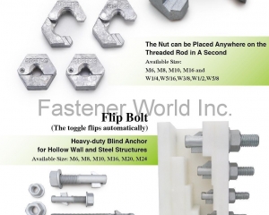 SIGTEC FASTENERS INC.Flip Bolt® GEOMET® COATING: Heavy-duty Blind Anchor