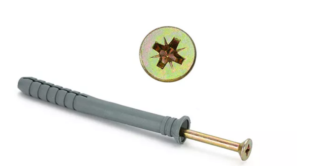 seller information : Nylon hammer drive Anchor with Nail Screw yellow ...