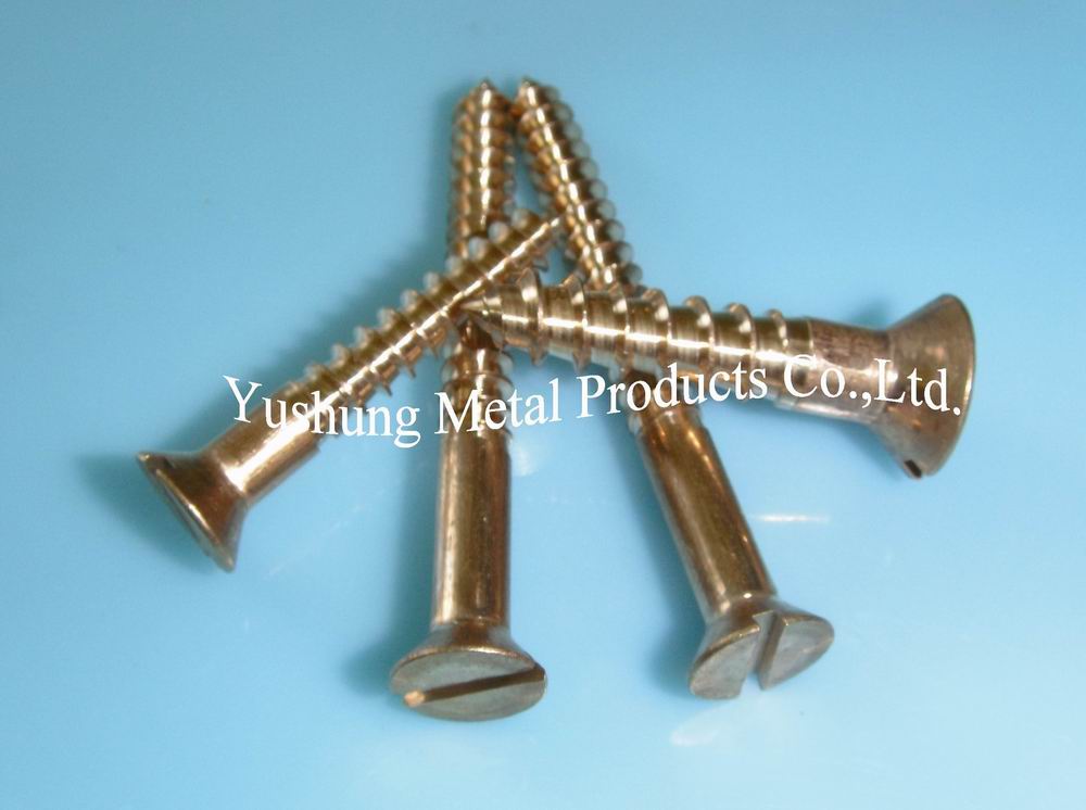 seller information : Silicon bronze wood screws with cutting threads